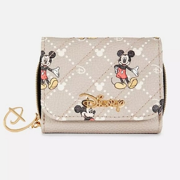 Disney | Bags | Nwt Disney Mickey Mouse Monogram Bi Fold Wallet Coin ...